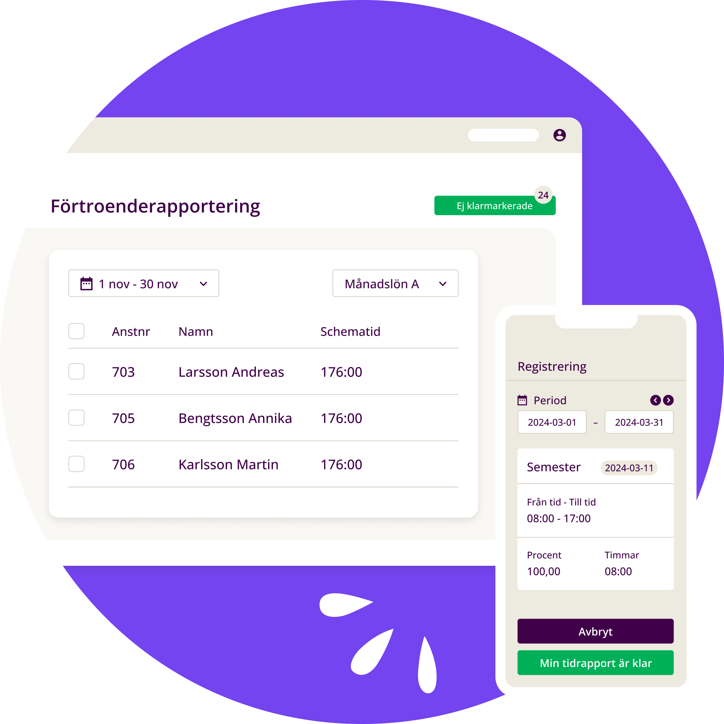 Tidrapporteringssystem - tidrapportering med Agda PS